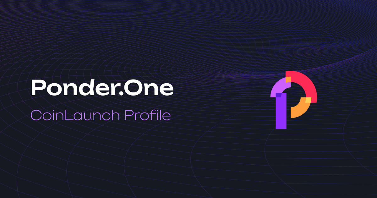 Ponder.One (PNDR) Tokenomics & Calendrier de déblocage des tokens ...