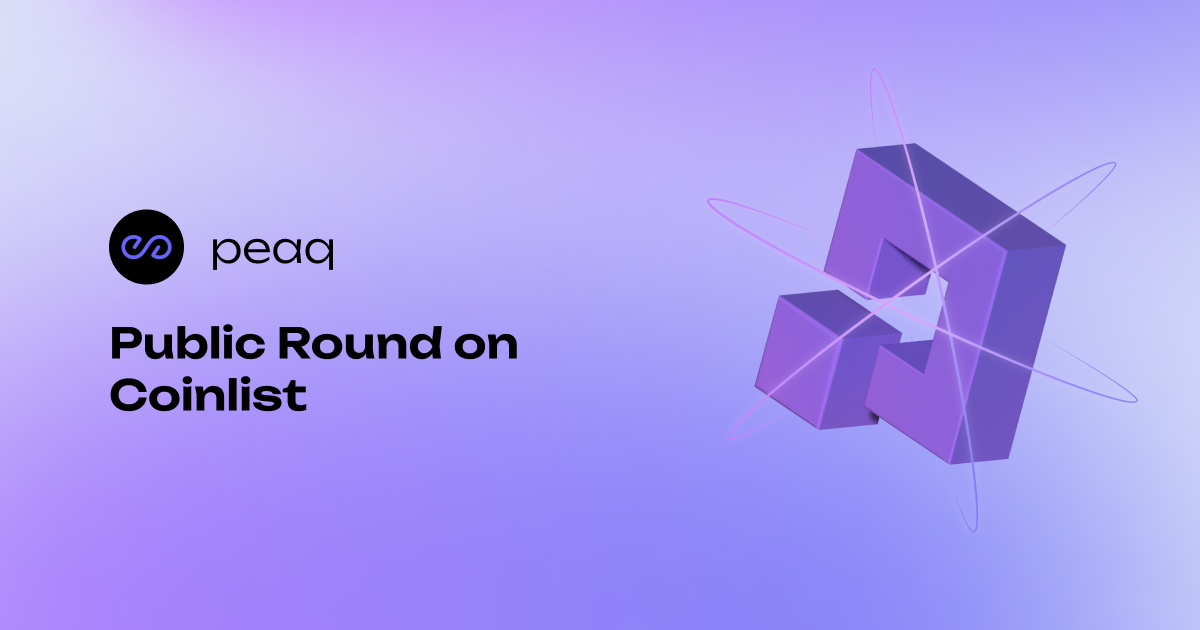 peaq ($PEAQ) Public Round on CoinList | Info & Stats