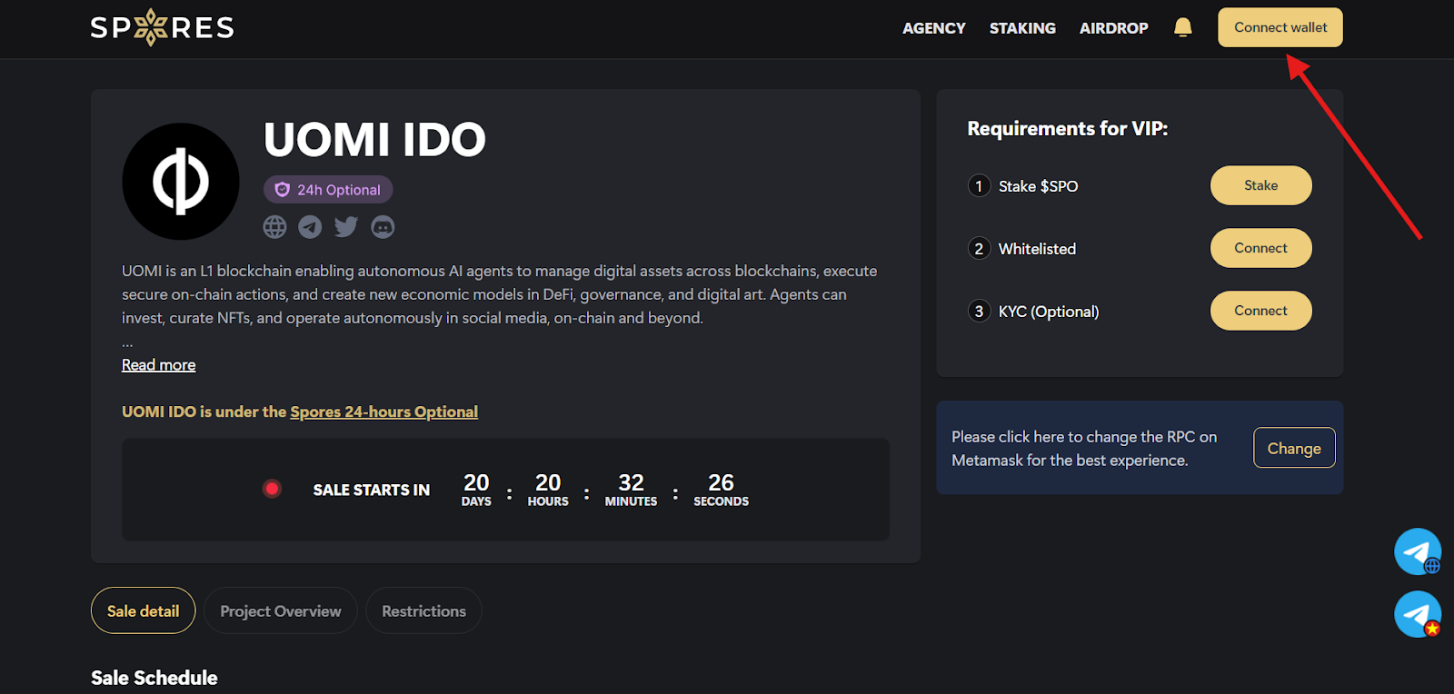 Uomi ($UOMI) IDO Round on Spores Network | All Info & Stats
